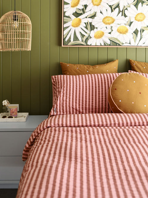 Mosey Me Sundae Seersucker Quilt Cover